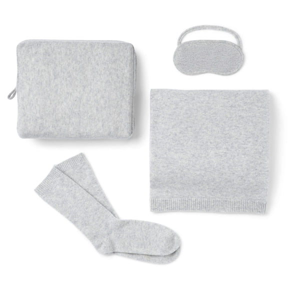 100% Pure Cashmere Travel Set | Gray – Jet&Bo