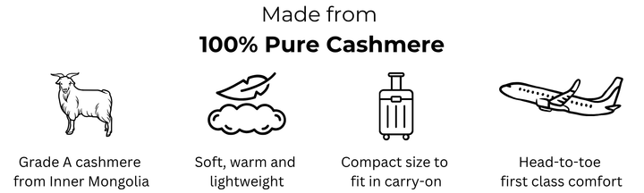 100% Pure Cashmere Travel Set | Natural – Jet&Bo