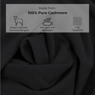 100% Pure Cashmere Travel Set | Black – Jet&Bo