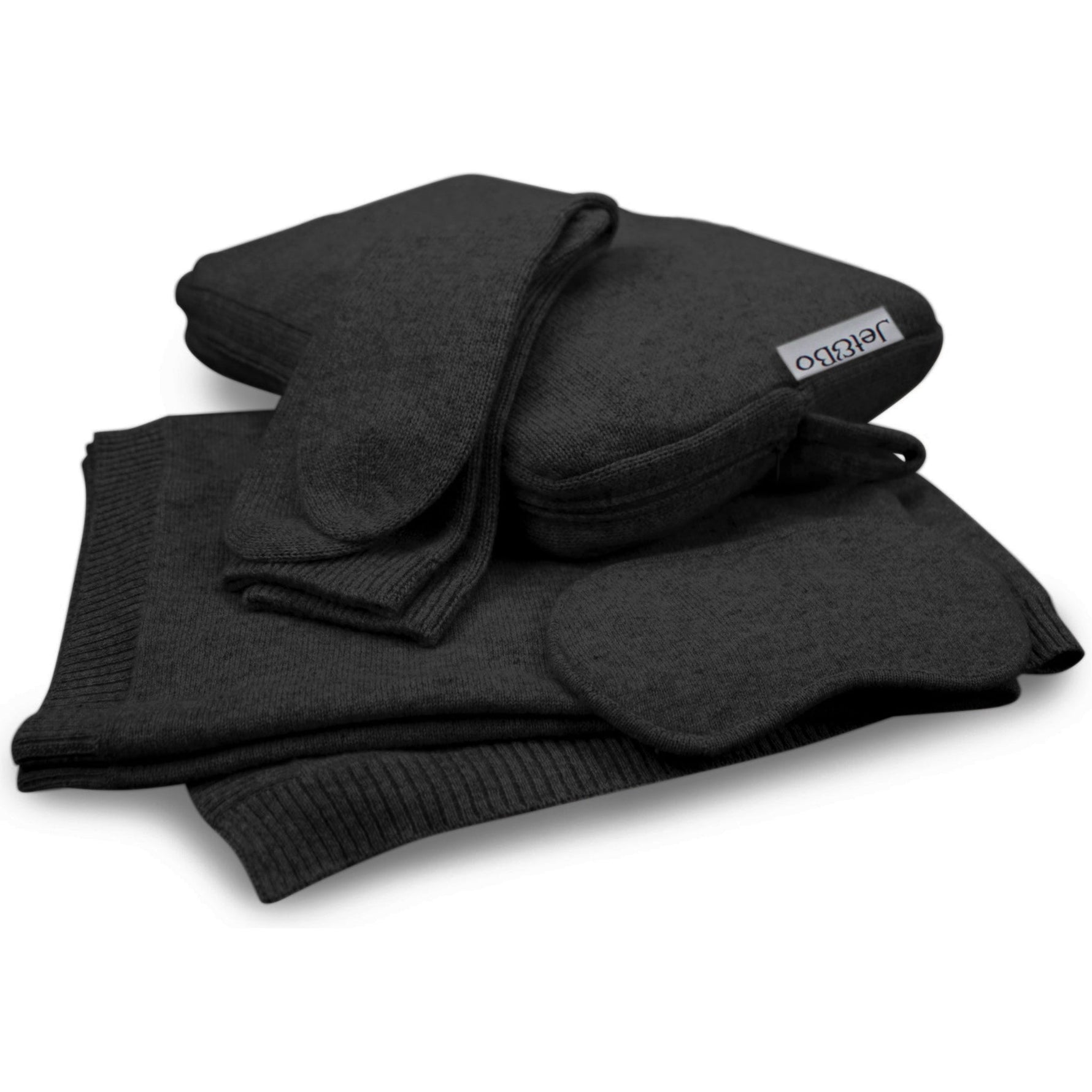 100% Pure Cashmere Travel Set | Black – Jet&Bo